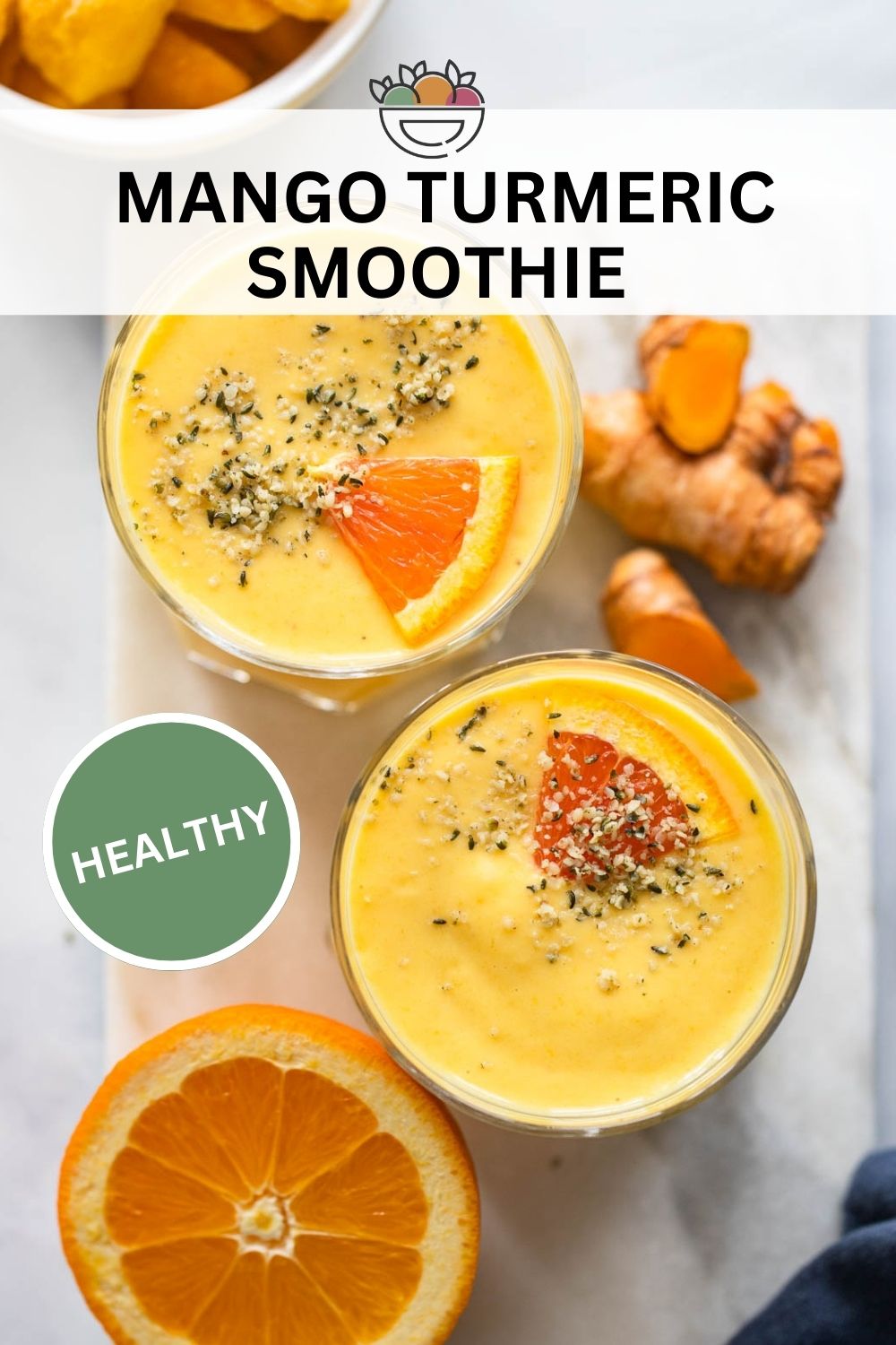 Mango Turmeric Smoothie | Dietitian Debbie Dishes