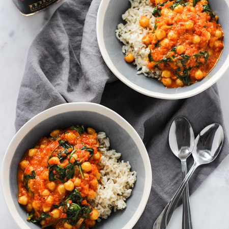 Red Pepper Chickpea Curry | Dietitian Debbie Dishes