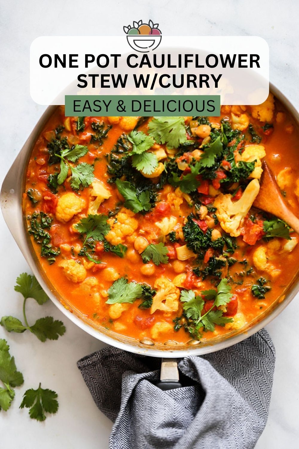 Healthy One-Pot Cauliflower Stew with Curry | Dietitian Debbie Dishes