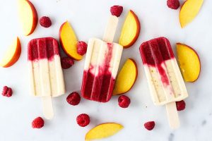 Raspberry Nectarine Popsicles | Dietitian Debbie Dishes