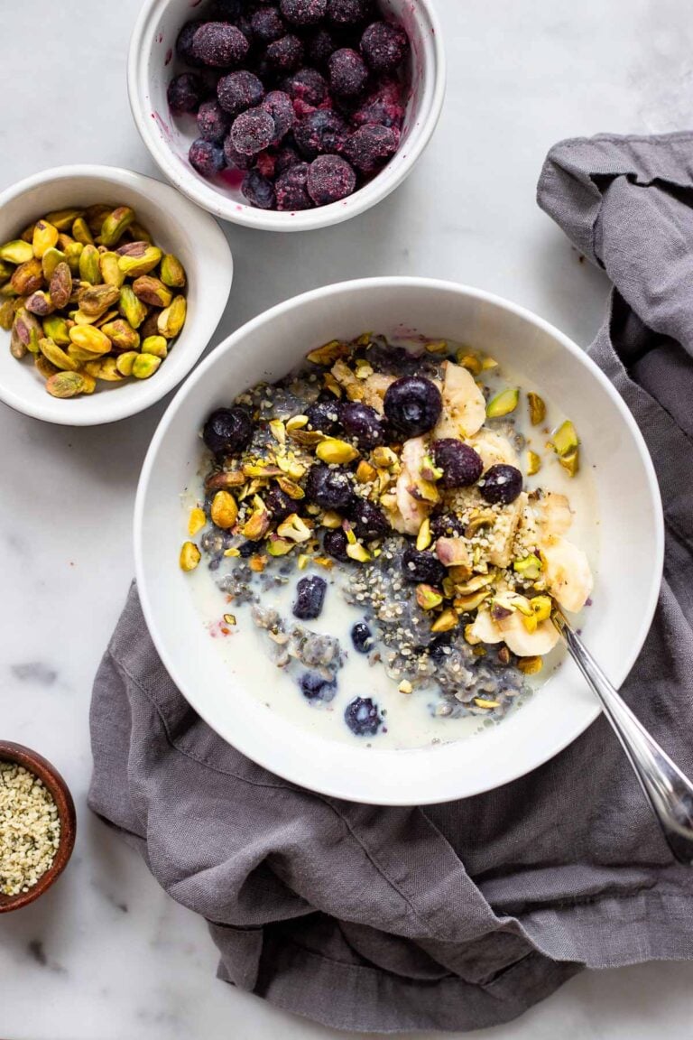 Healthy Blueberry Oatmeal | Dietitian Debbie Dishes