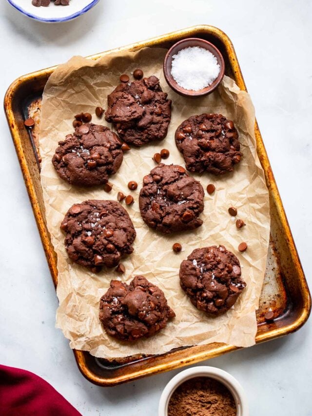 Vegan Double Chocolate Cookies | Dietitian Debbie Dishes