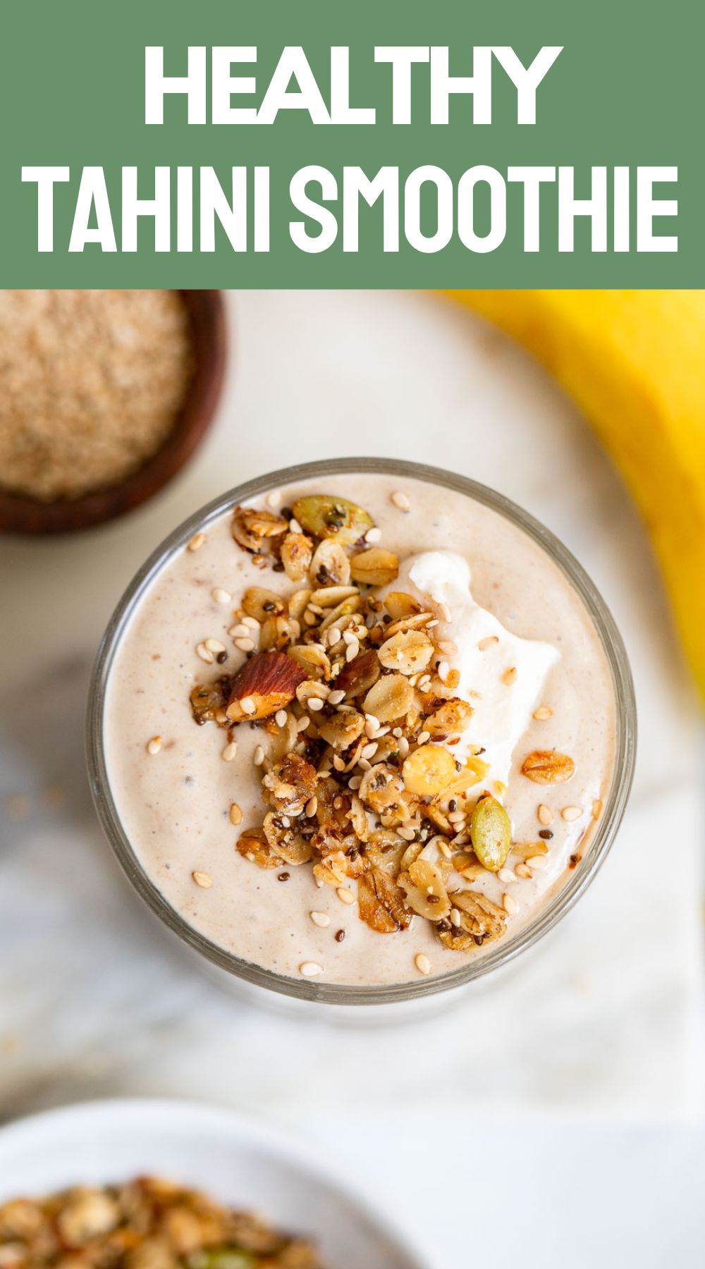 Tahini Smoothie with Dates | Dietitian Debbie Dishes