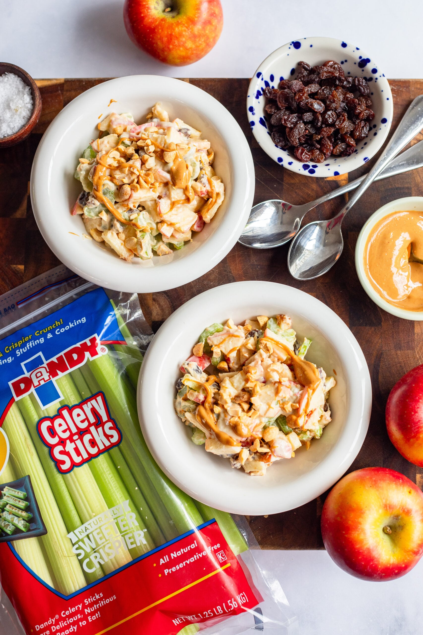 Ants on a Log Apple Salad | Dietitian Debbie Dishes